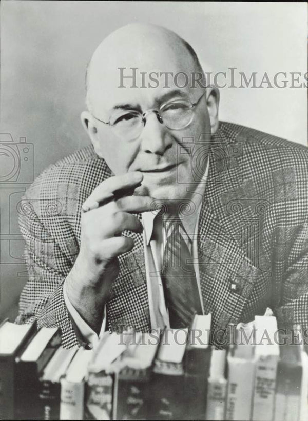 1965 Press Photo Dr. Mario Pei, author of "Invitation to Linguistics ...