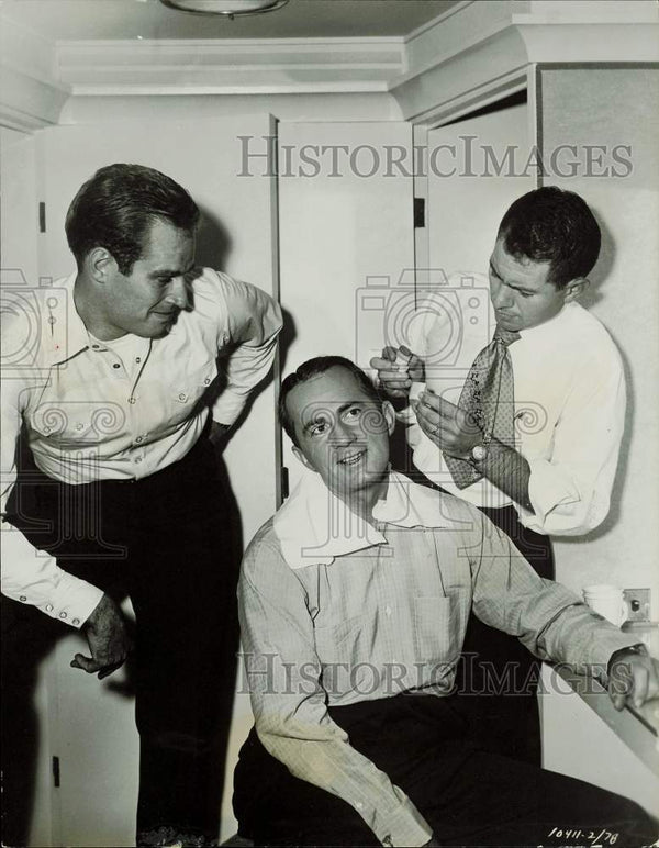 1956 Press Photo Texas Governor Allan Shivers made up for movie scene ...