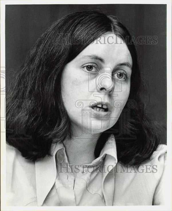 1974 Press Photo Bernadette Devlin visits University of Houston ...