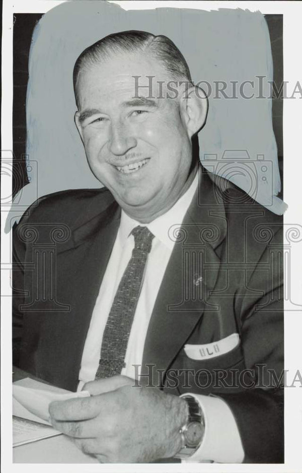 1956 Press Photo James Langan, Director of Houston Housing Authority ...