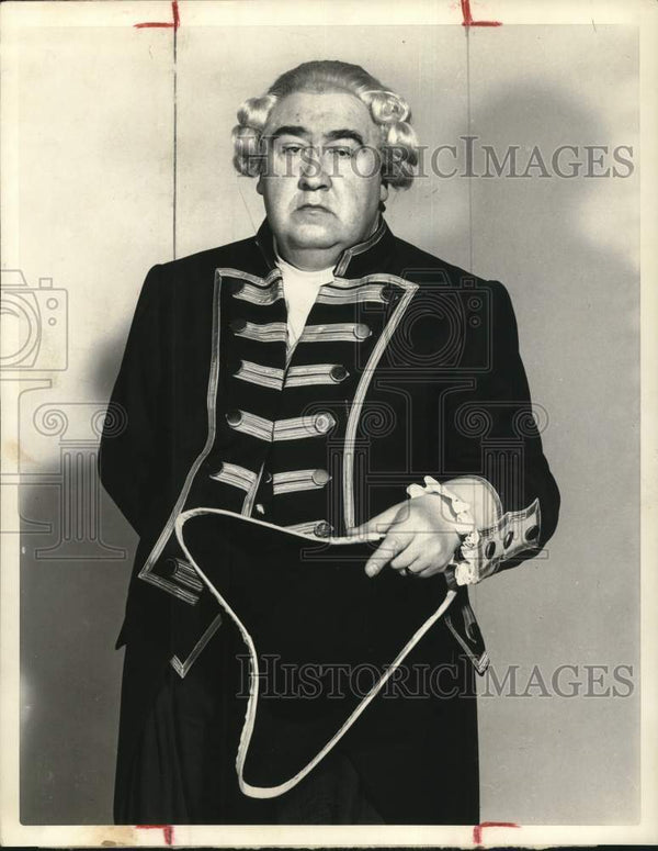 1955 Press Photo Francis L. Sullivan in "Bounty Court Martial," on CBS ...