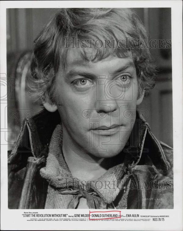 1970 Press Photo Actor Donald Sutherland in "Start the Revolution ...