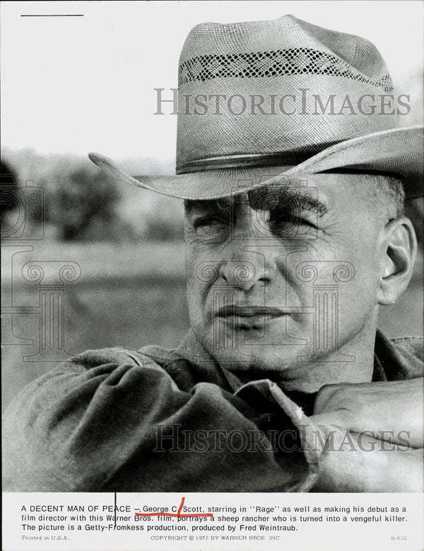 1972 Press Photo Actor George C. Scott in "Rage" Movie - hpp09278 ...