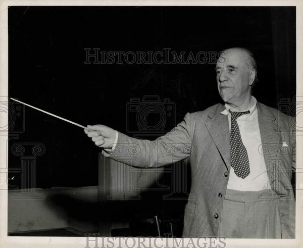 1958 Press Photo Sir Thomas Beecham, Royal Philharmonic Orchestra ...