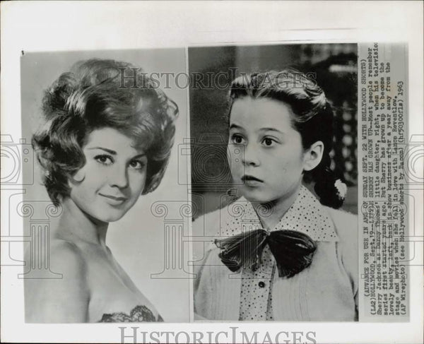 1963 Press Photo Actress Sherry Jackson as a child and in 1963. - hpp1 ...