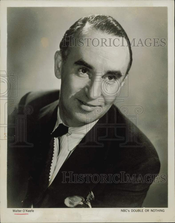 1956 Press Photo Walter O'Keefe, Star of NBC's Double or Nothing ...