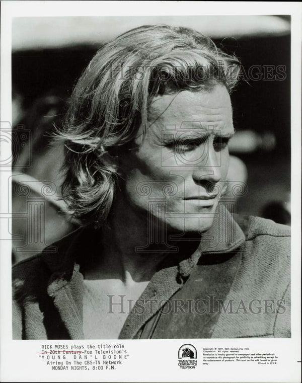 1977 Press Photo Actor Rick Moses in "Young Dan'l Boone" - hpp32162 ...