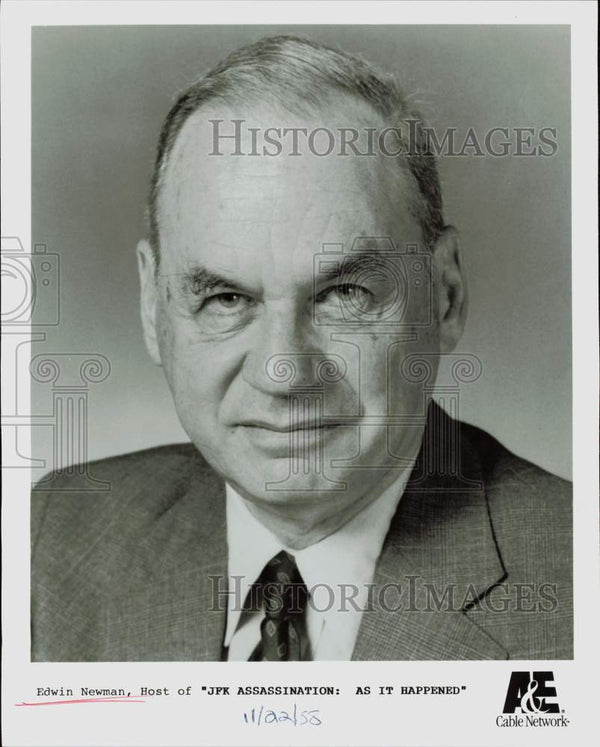 1988 Press Photo Edwin Newman hosts "JFK Assassination: As It Happened ...