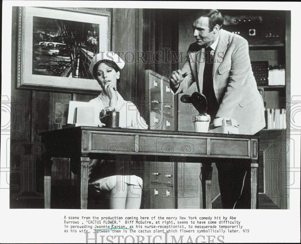 1968 Press Photo Actors Biff McGuire & Jeannie Carson in "Cactus Flower ...