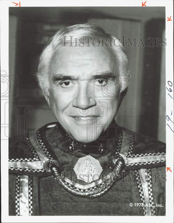 1978 Press Photo Actor Lorne Greene in "Battlestar Galactica ...