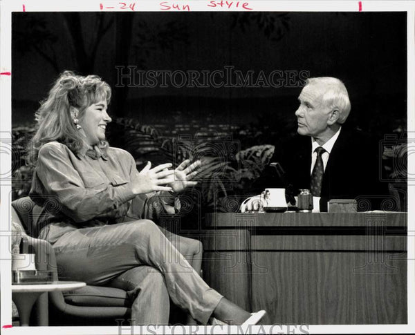 1993 Press Photo Houston Resident Denise Wells, Tonight Show with ...
