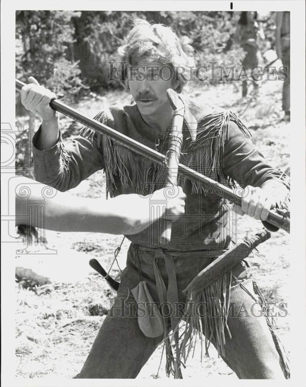 1977 Press Photo Actor Steve Forrest in "The Last Of The Mohicans ...