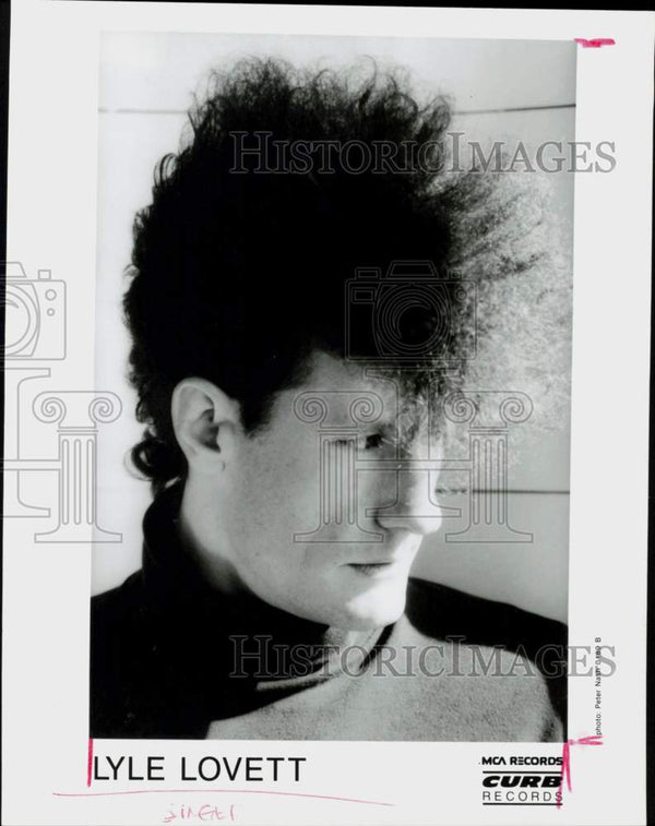 1989 Press Photo Singer Lyle Lovett - hpp42299 - Historic Images