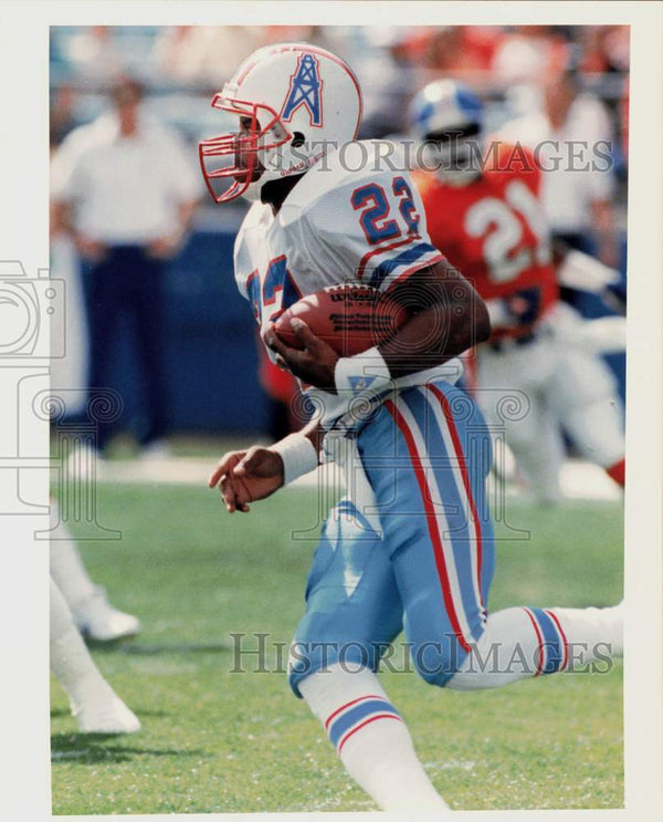 1987 Press Photo Houston Oilers football player Kenny Johnson ...