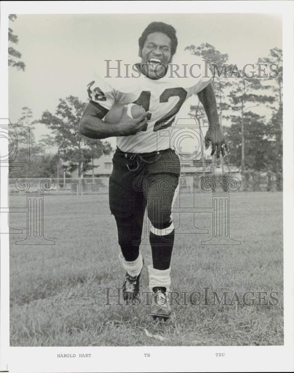 Press Photo Texas Southern University Football Player Harold Hart ...