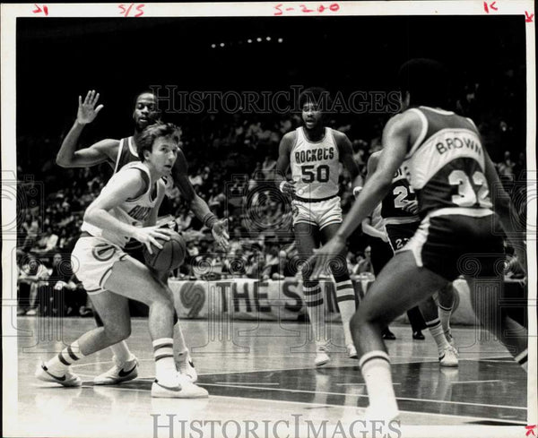 1979 Press Photo Houston Rockets and Seattle SuperSonics play NBA ...