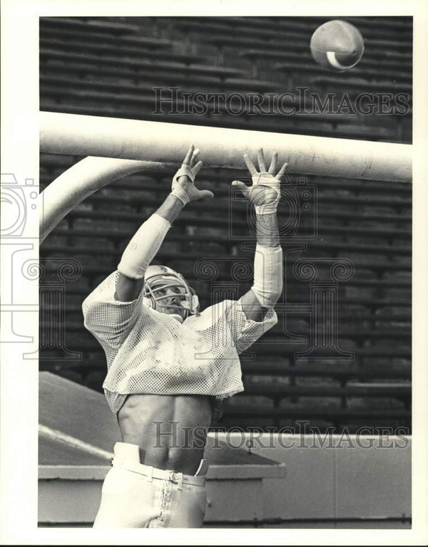 1981 Press Photo Football player Robert Hubble makes catch - hps21563 ...