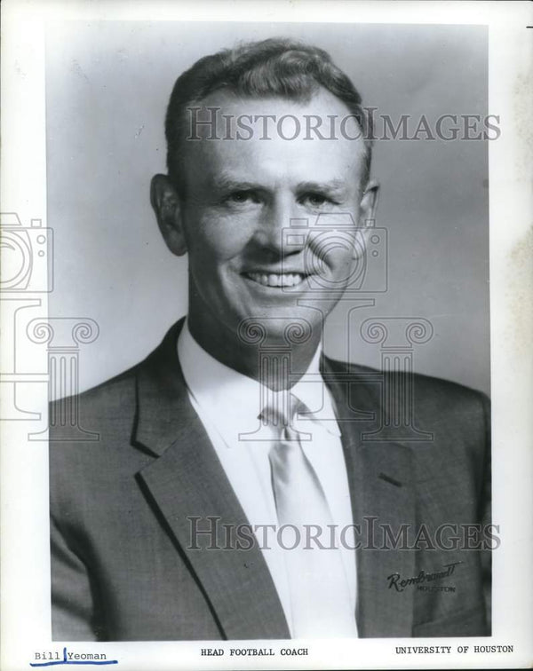 1970 Press Photo Bill Yeoman, Head Football Coach, University of ...