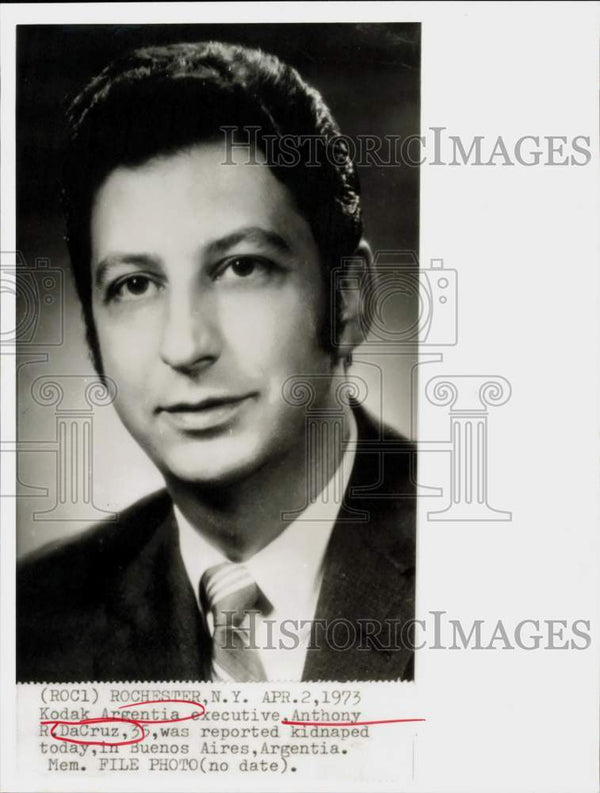1973 Press Photo Kodak executive Anthony R. DaCruz kidnapped in ...