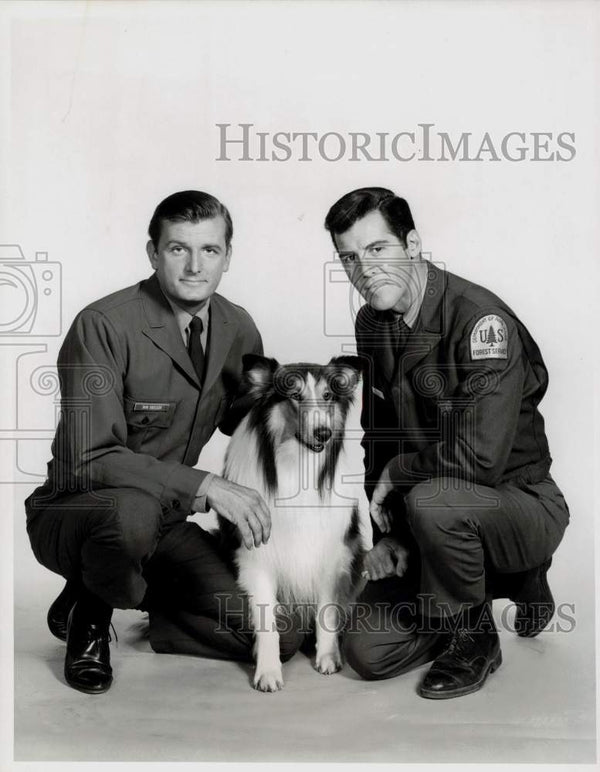 1969 Press Photo Jack De Mave, Lassie and Jed Allan in "Lassie ...