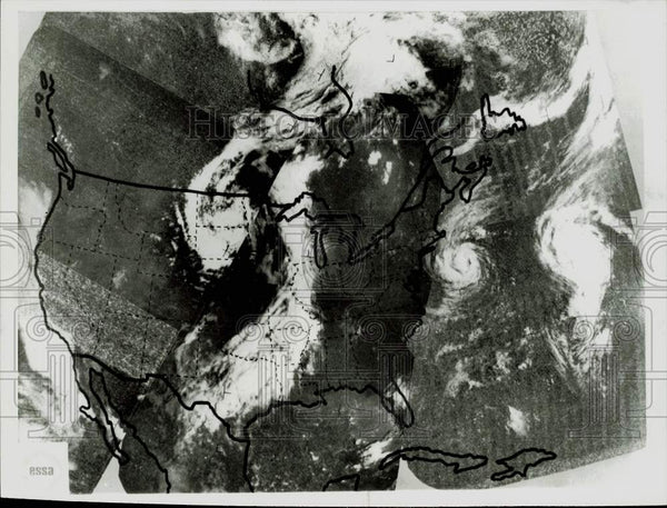 1967 Press Photo ESSA Satellite Picture of U.S. Weather Conditions ...