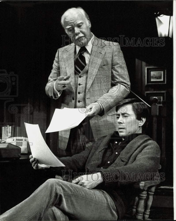1979 Press Photo Actors Brian Bedford and George Ede in "Deathtrap ...
