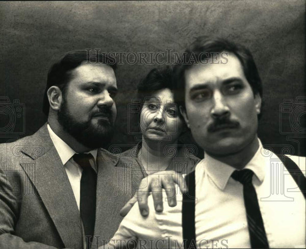 1988 Press Photo Al Arasim, Bonnie Lee and Mark Mathison star in "All ...
