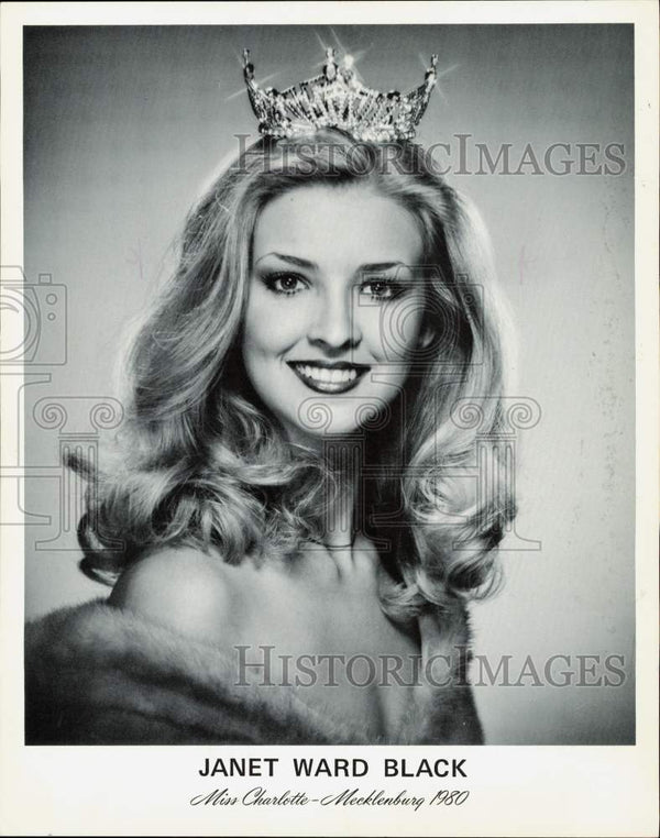 1980 Press Photo Janet Ward Black, Miss Charlotte-Mecklenburg ...