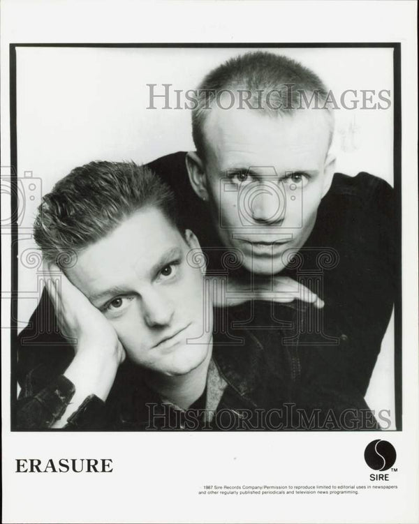 1987 Press Photo Erasure, Music Group - lrp91070 - Historic Images
