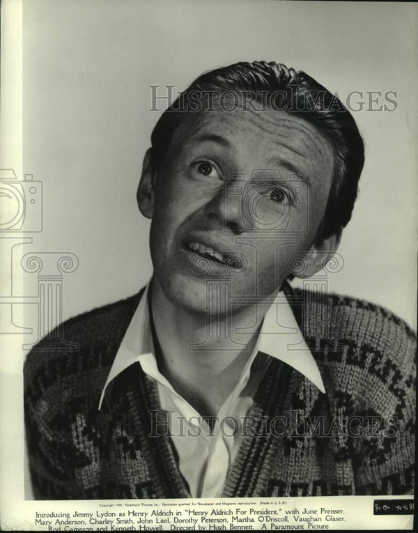 1961 Press Photo Jimmy Lydon Stars in "Henry Aldrich For President ...