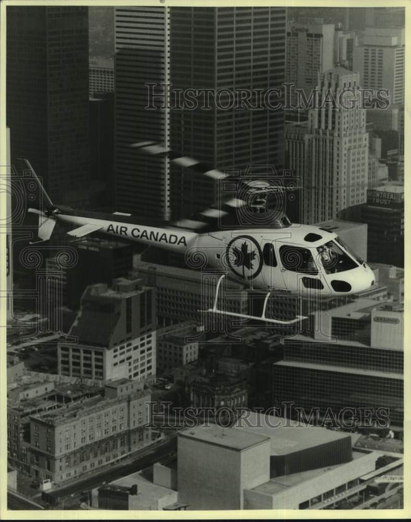 1986 Press Photo Air Canada helicopters shuttle passengers from Toronto ...