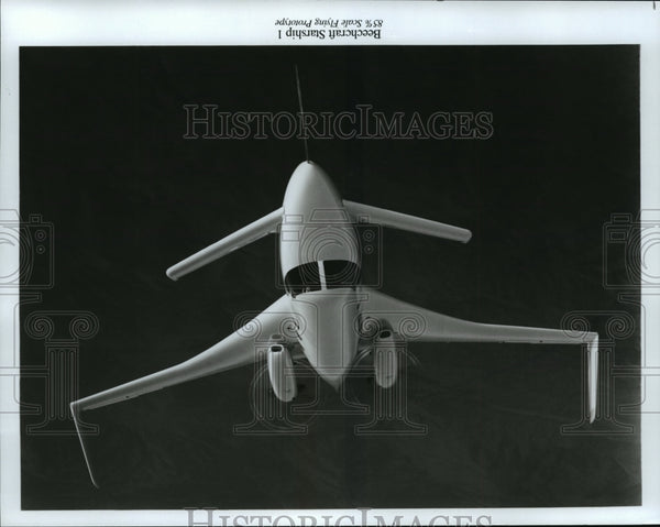 1985 Press Photo Beechcraft Starship 1- 85% Scale Flying prototype ...