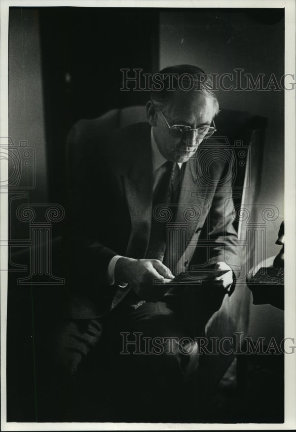 1991 Press Photo John Mosey, Pan Am Flight 103 blown up over Scotland ...