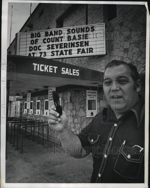 1973 Press Photo Mark Azzolina, state fair entertainment director, Milw ...