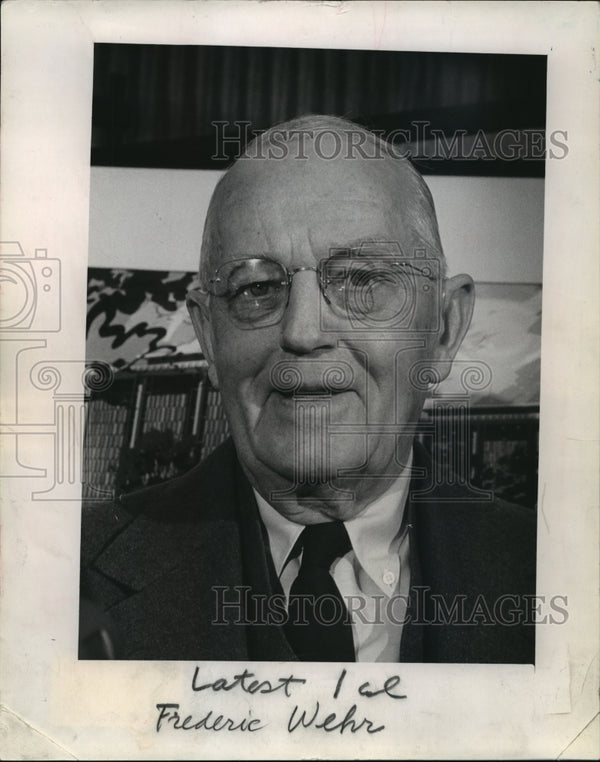 Press Photo C. Frederic Wehr - Historic Images