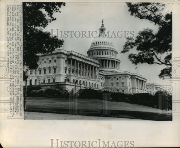 1966 Press Photo West Side of Washington, D.C. Capitol Building to be ...