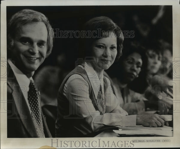 1977 Press Photo Feldman and Rosalynn Carter in Indiana - Historic Images