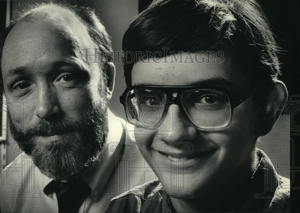 1987 Press Photo Mark Christensen and John Riner, Big Brother/BigSister ...