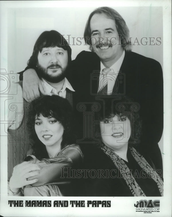 1984 Press Photo Elaine Spanky McFarlane with The Mamas and The Papas ...