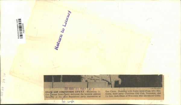 1967 Press Photo Governor James Goetz delivers keynote address at ...