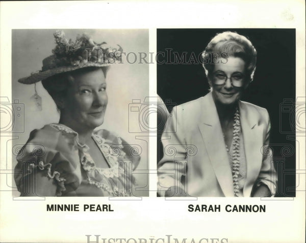 1987 Press Photo Sarah Ophelia Colley Cannon a.k.a. Minnie Pearl ...