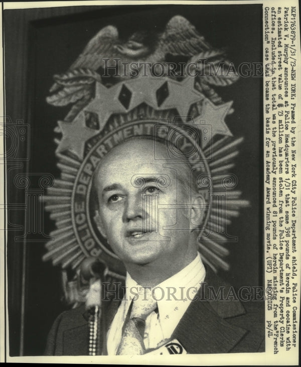 1973 Press Photo NYC Police Commissioner Patrick V. Murphy - mjb86253 ...