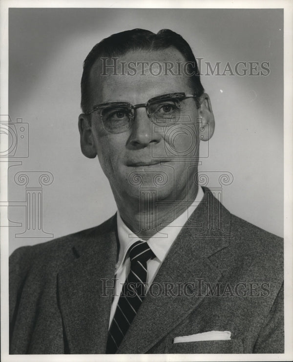 1956 Press Photo William O. Tulloch, assistant sales manager of WTMJ-TV ...
