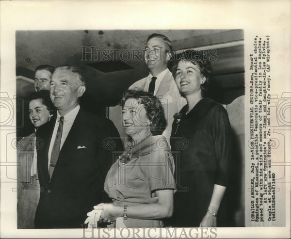 1960 Press Photo VP candidate Senator Stuart Symington and family in ...