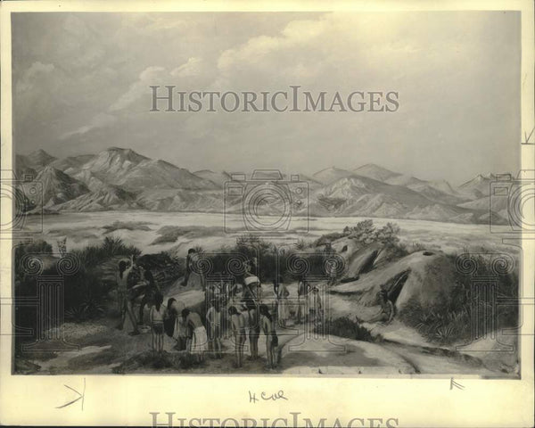 1936 Press Photo Navajo funeral ceremony art at Milwaukee Public Museum ...