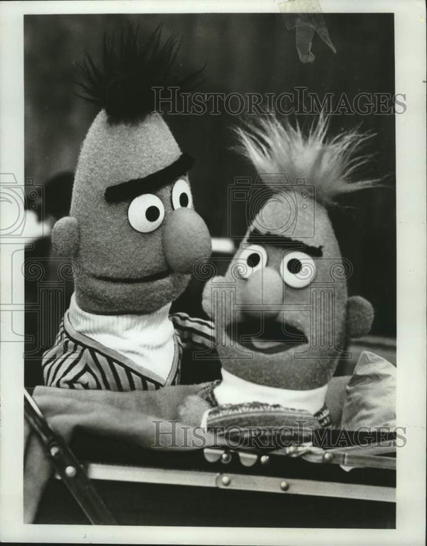 1977 Press Photo New baby Muppet "Bart" looks like "Bert" on "Sesame ...
