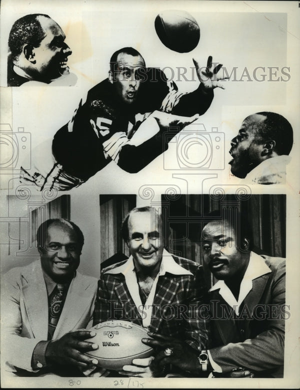 1977 Press Photo Former Packer Football's Willie Davis, Max McGee, Eli ...
