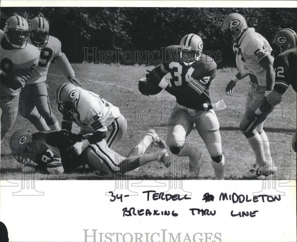 1981 Press Photo Green Bay Packers football's Terdell Middleton at ...