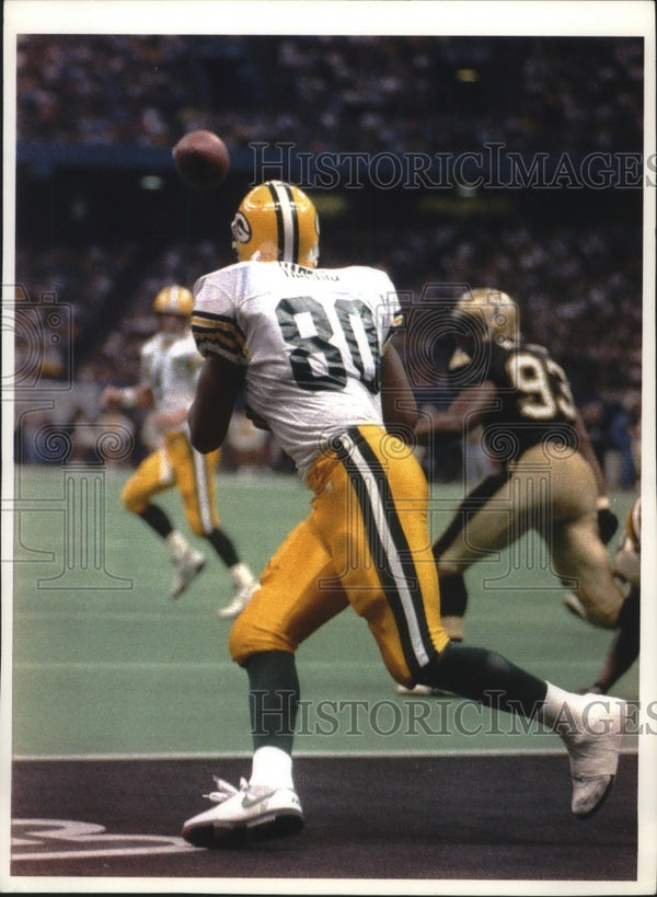 1993 Press Photo Packers football's Jackie Harris waits for touchdown ...