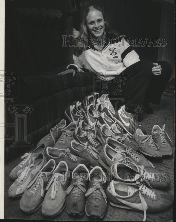 1978 Press Photo Kim Merritt, the nation's top woman marathon runner ...